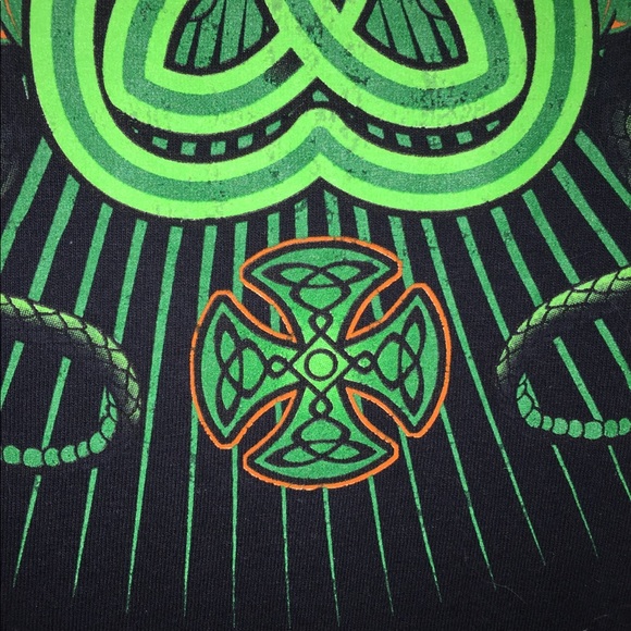 Missing | Tops | Green Celtic Cross Snakes Womens Black Tshirt | Poshmark